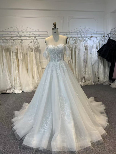 BYG502 OFF-THE-SHOULDER A LINE STYLE PAIRED WITH THE ACTIVITY SLEEVES ...